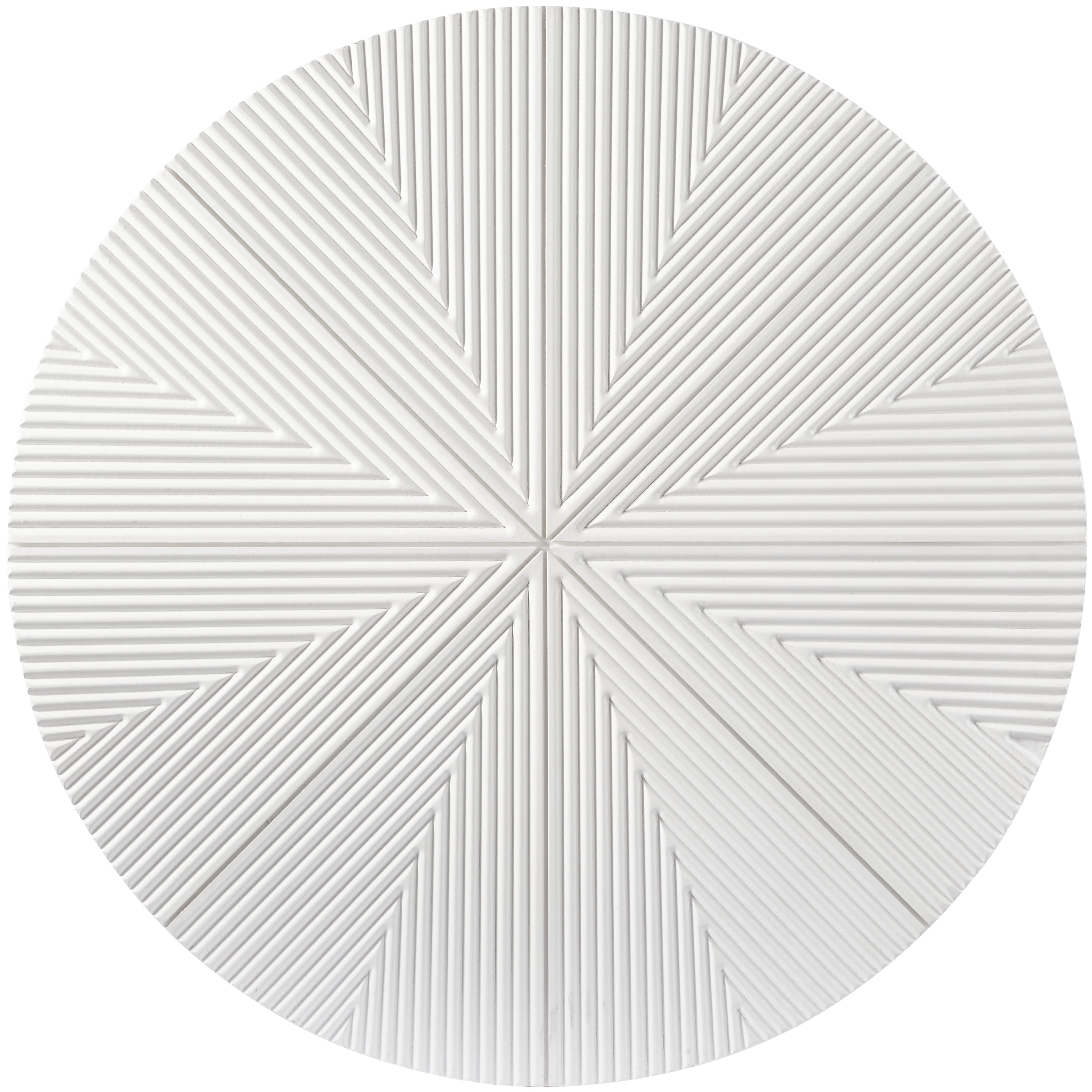 CosmoLiving by Cosmopolitan White Wooden Carved Radial Geometric Wall ...