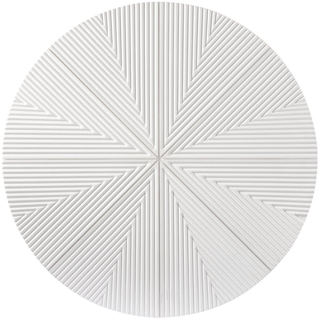 CosmoLiving by Cosmopolitan White Wooden Carved Radial Geometric Wall ...