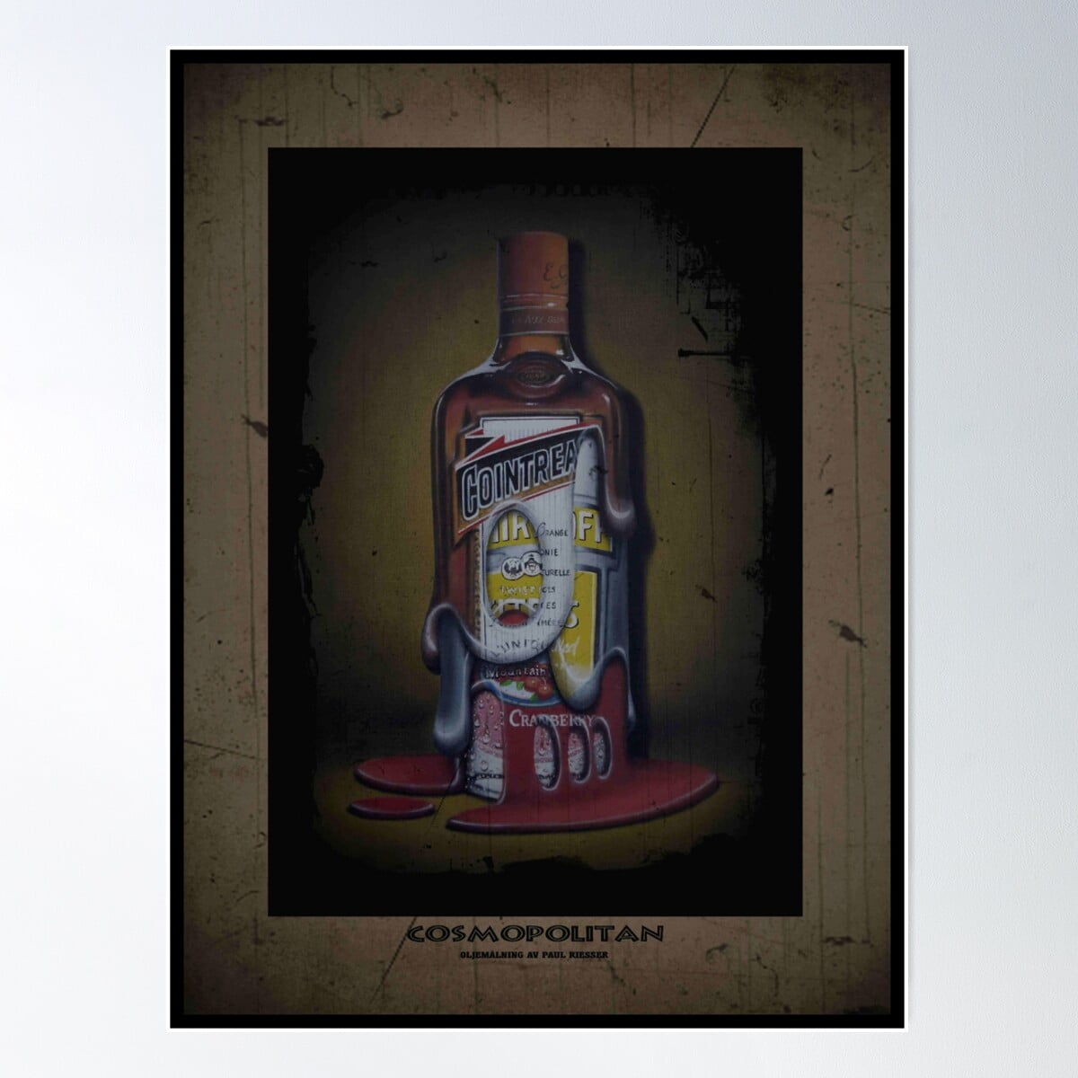 Cosmopolitan Poster Wall Art, Modern Wall Decor For Living Room Bedroom ...