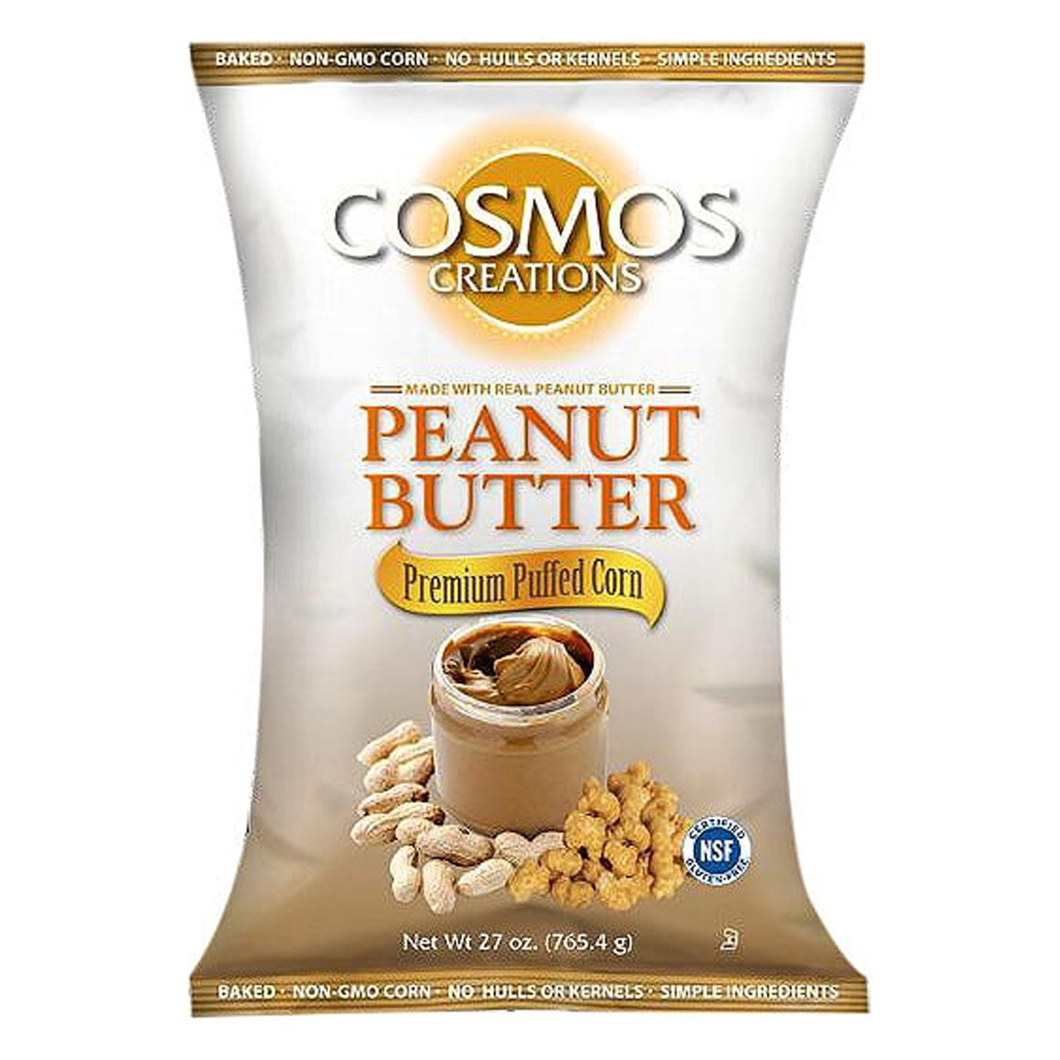 Cosmos Creations Peanut Butter Premium Puffed Corn (27 oz.) - Walmart.com
