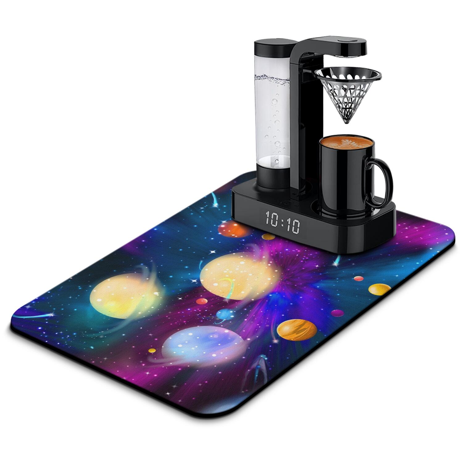Cosmos Explorer Dish Mat - Starry Night-Inspired Space Theme Non-Slip ...