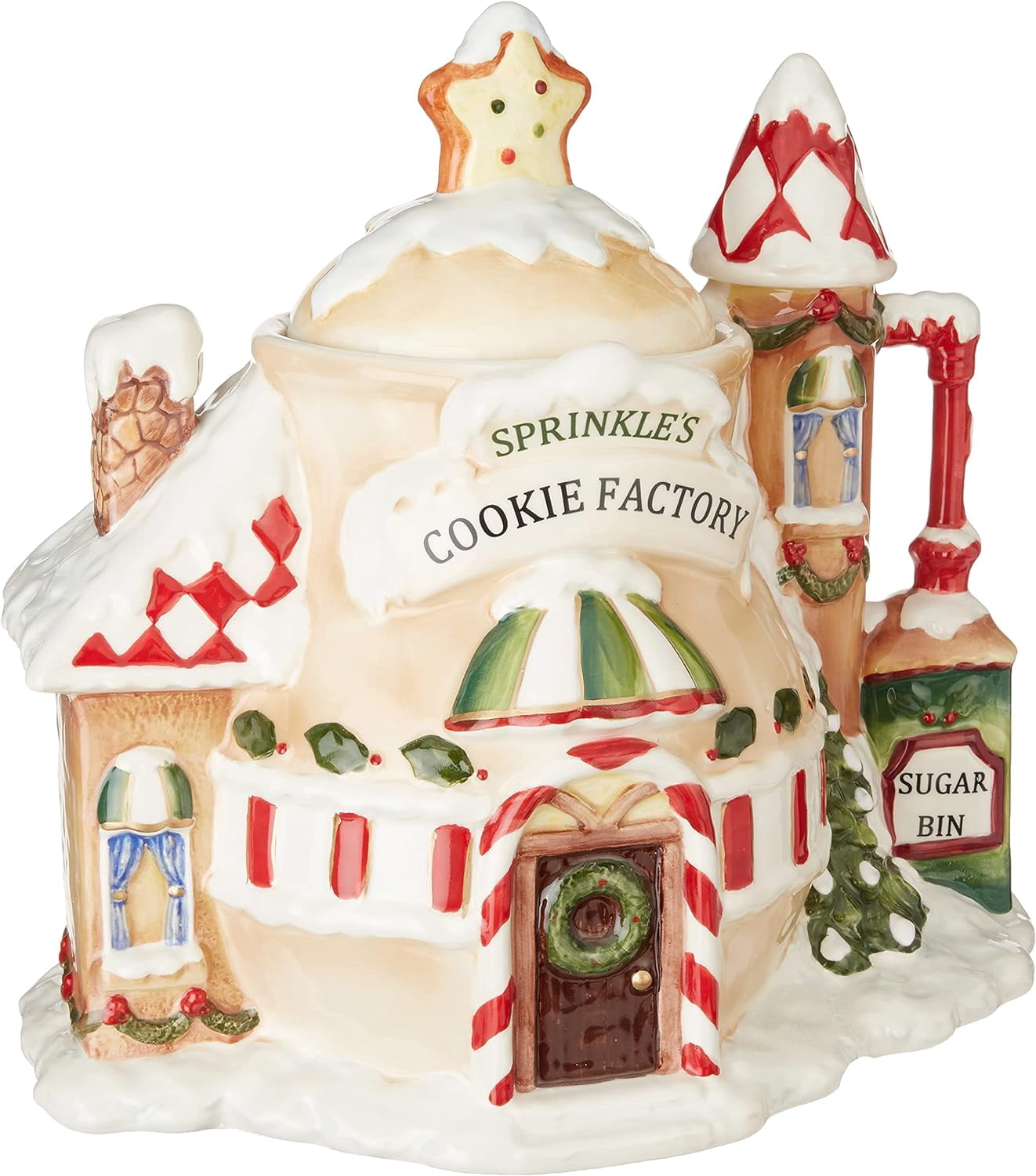 Cosmos Gifts Ceramic Santa's Village Cookie Jar, 11-3/4-Inch - Walmart.com