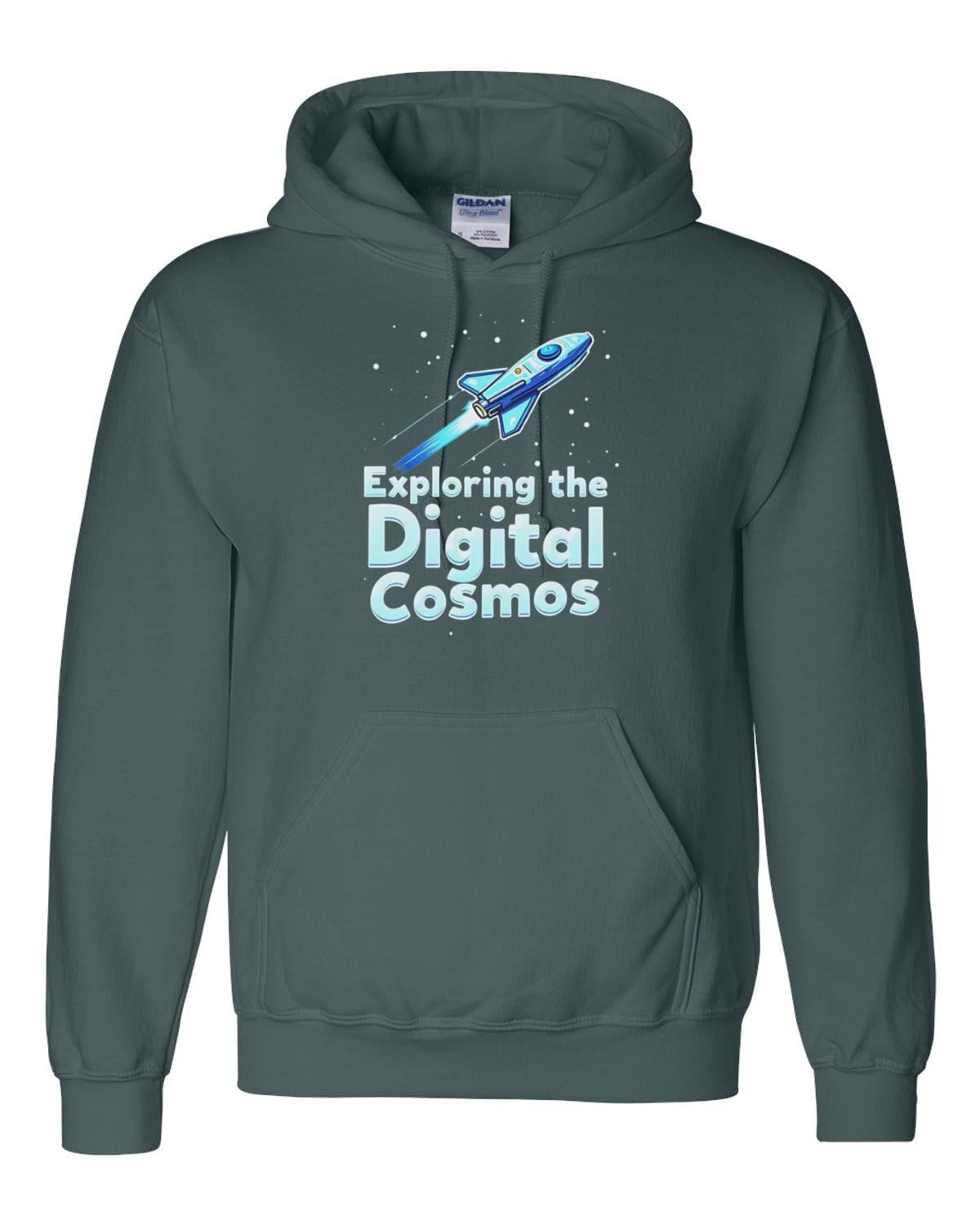 Cosmos Rocket Ship Launch into Space Scene Graphic Hoodie, for men ...