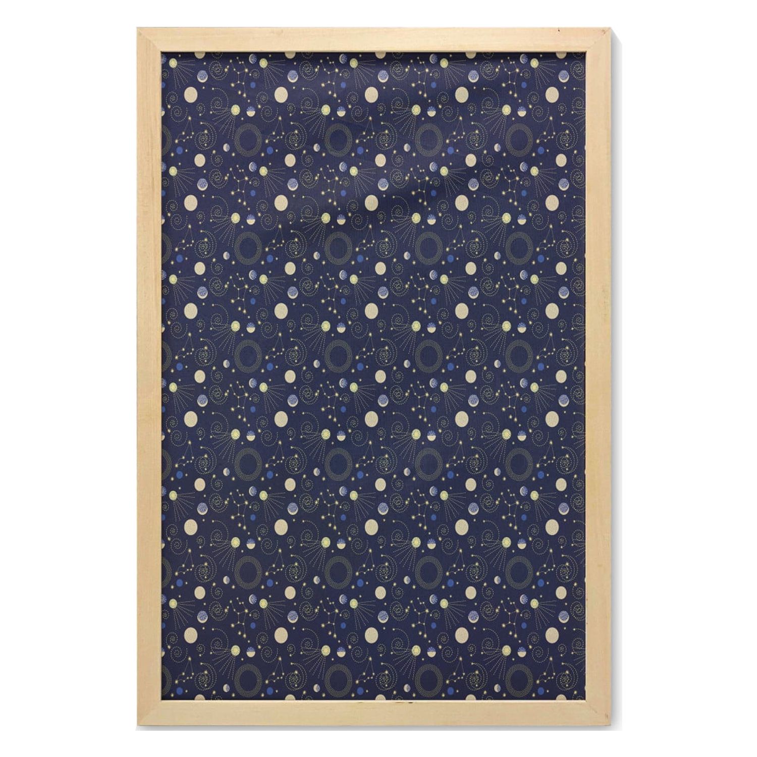 Cosmos Wall Art with Frame, Retro Memphis Style Planetary Space Shapes ...