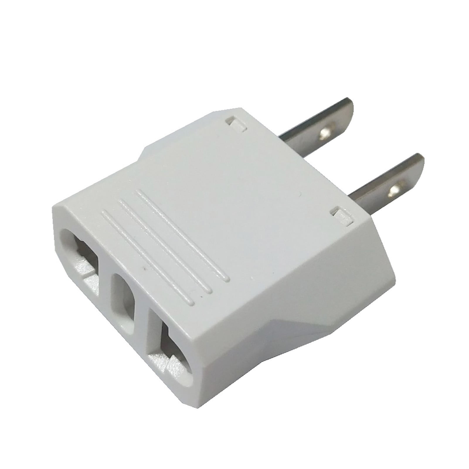 Cosmug 2 Pack European to Us Plug Adapter Travel Converter White 2 ...