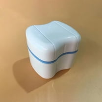 Ageoie Green Tooth Care Denture Cup Bath Box Case with Strainer Basket ...