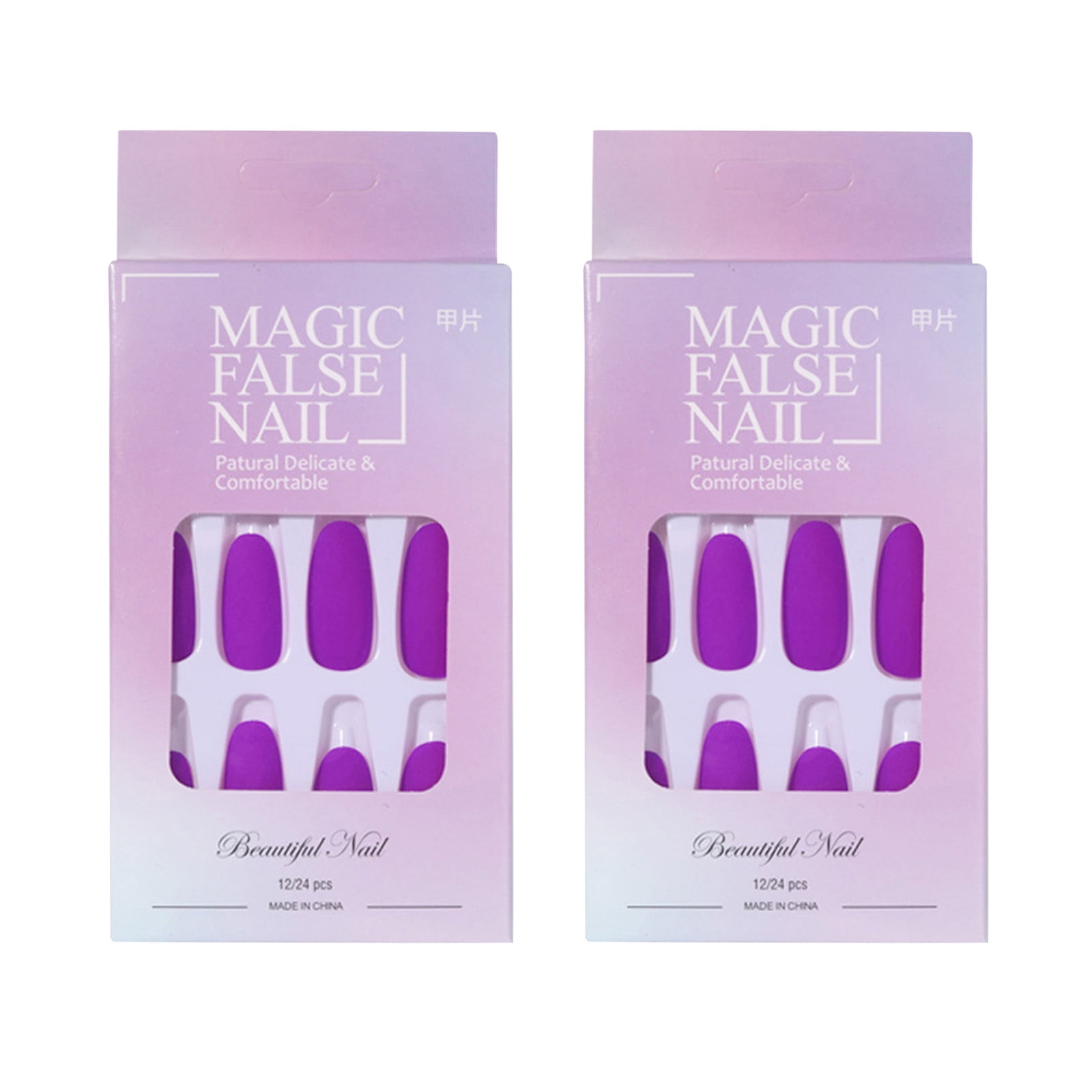 Cosmug Fake Nails Fluorescent False Nail for Women and Girls Matte ...