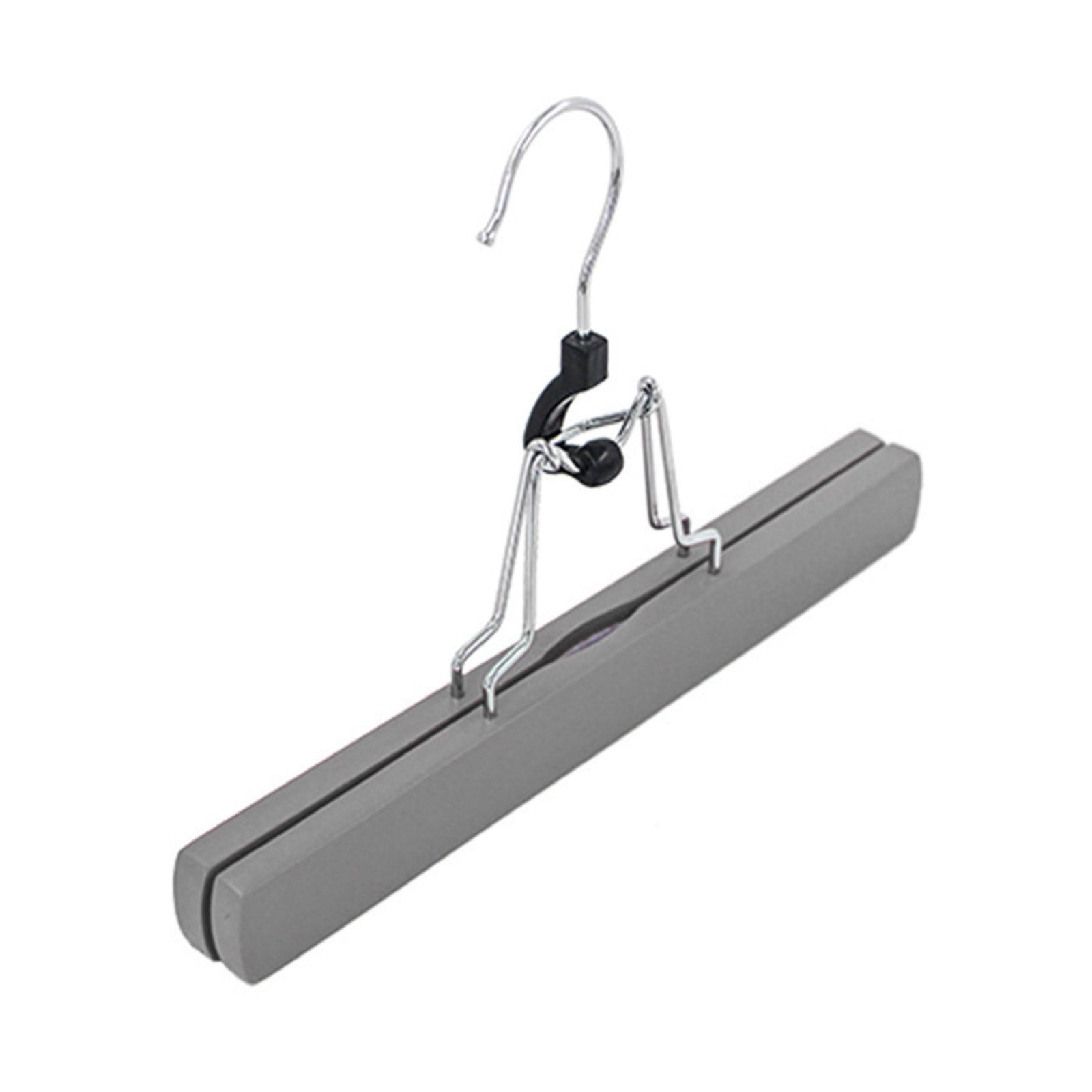 Cosmug Wooden Pants Hangers with Clips - Non-Slip Skirt and Trouser ...