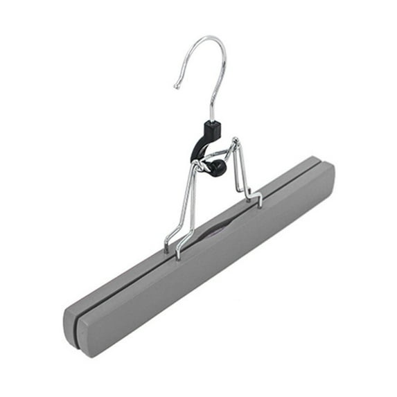 Cosmug Wooden Pants Hangers with Clips - Non-Slip Skirt and Trouser ...