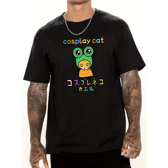 Cosplay Cat Neko Kaeru Frog Cotton casual T-shirt - Walmart.com