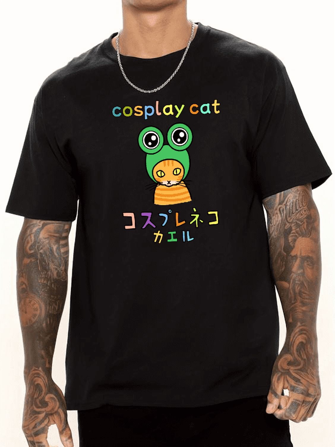 Cosplay Cat Neko Kaeru Frog Cotton casual T-shirt - Walmart.com