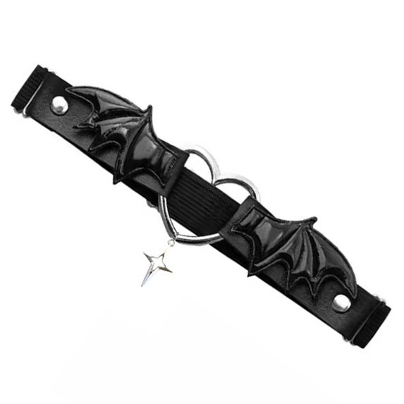 Cosplay Dark Leg Garter with Heart Wing Star for Performances Versatile ...