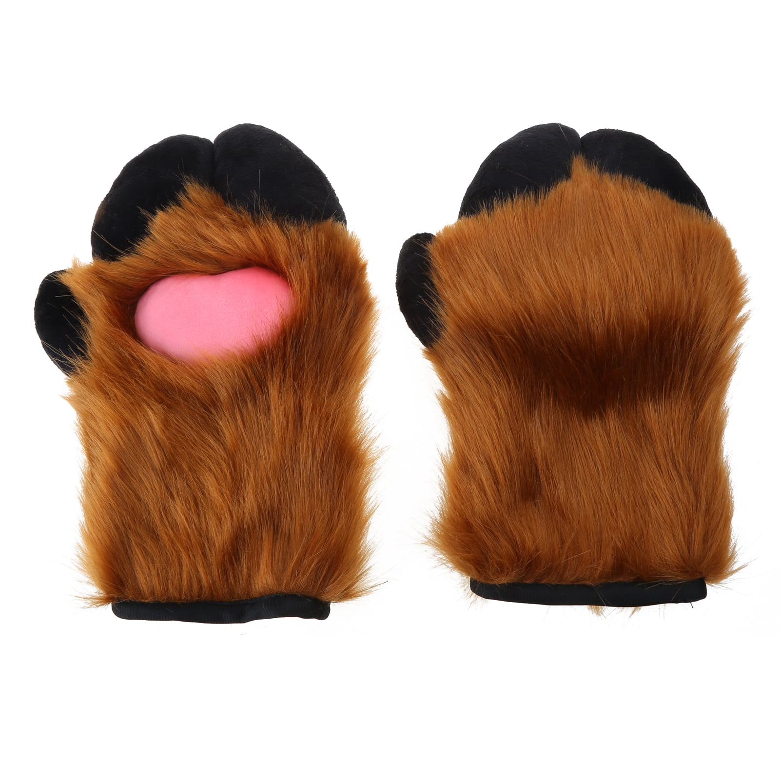 Cosplay Fluffy Gloves Vividly Plush Mittens with Cartoon Sheep Hoof ...