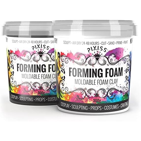 Cosplay Foam Sculpting Clay Set (White 300g and Black300g) - Modeling ...