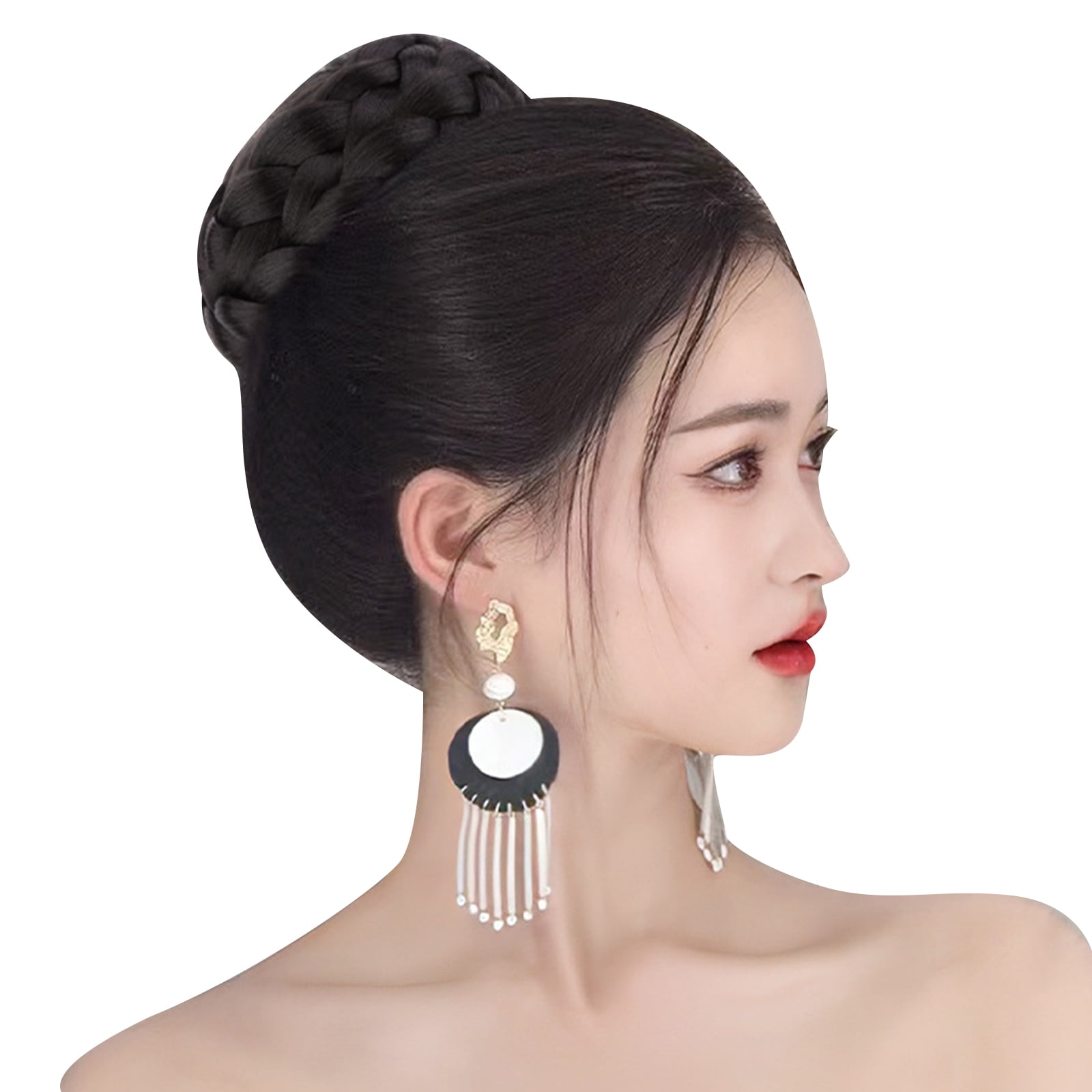 Cosplay Hair Buns Hairpiece Adjustable Synthetic Wigs Hair Extension ...
