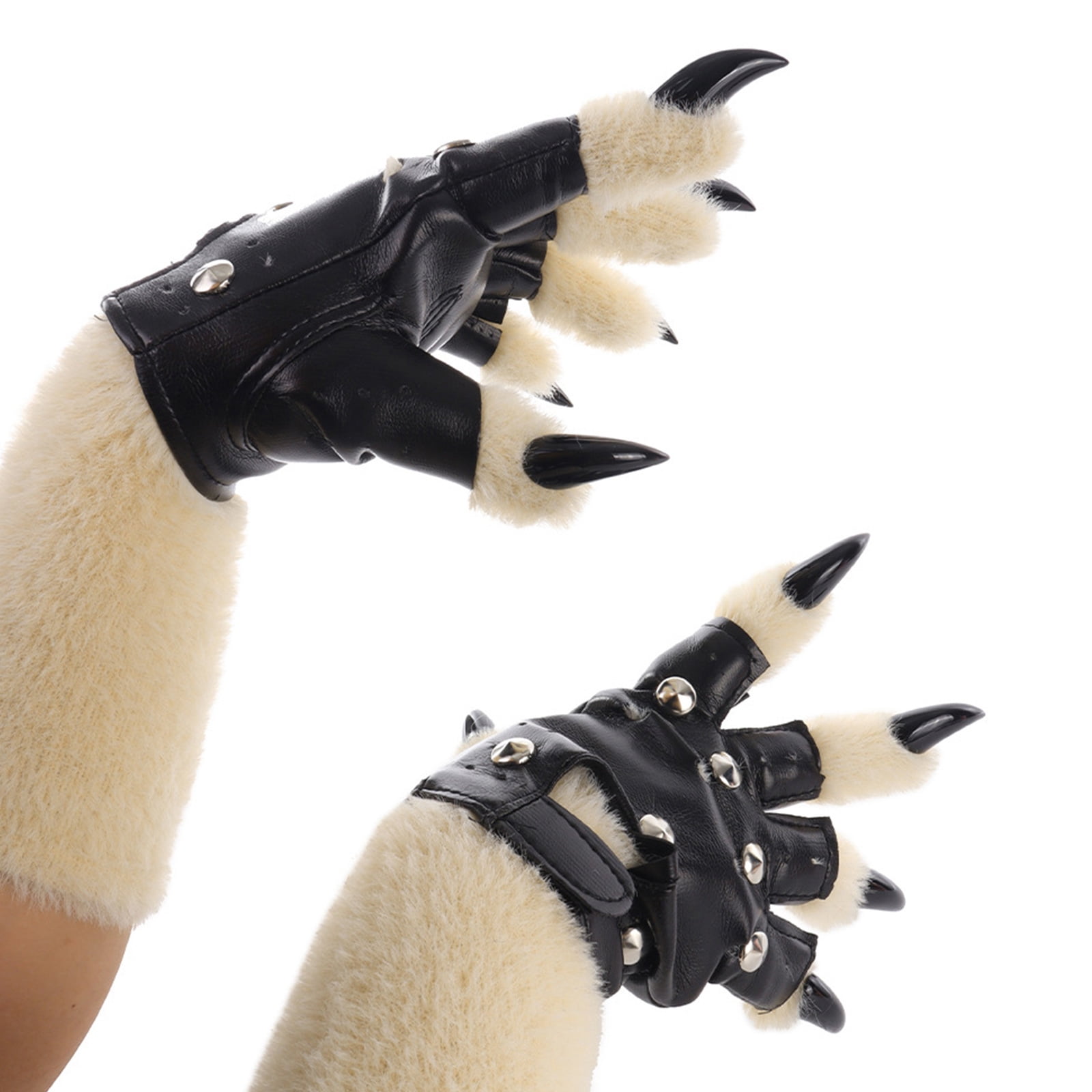 Cosplay Nails Gloves Warm Lovely Toe Beans Coffee White Black Brown ...
