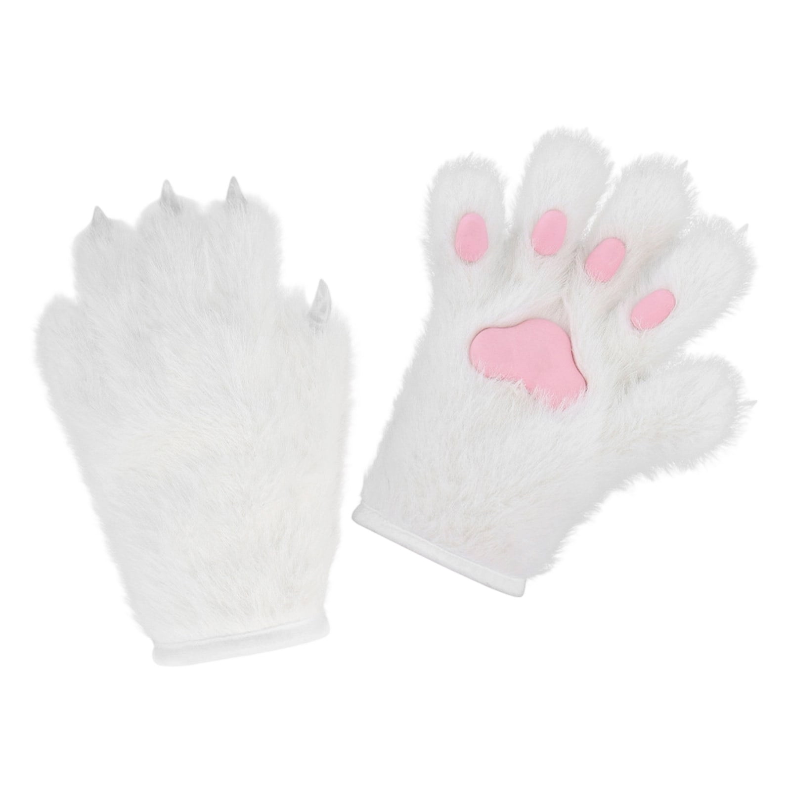 Cosplay Nails Gloves Warm Lovely Toe Beans Coffee White Black Brown ...