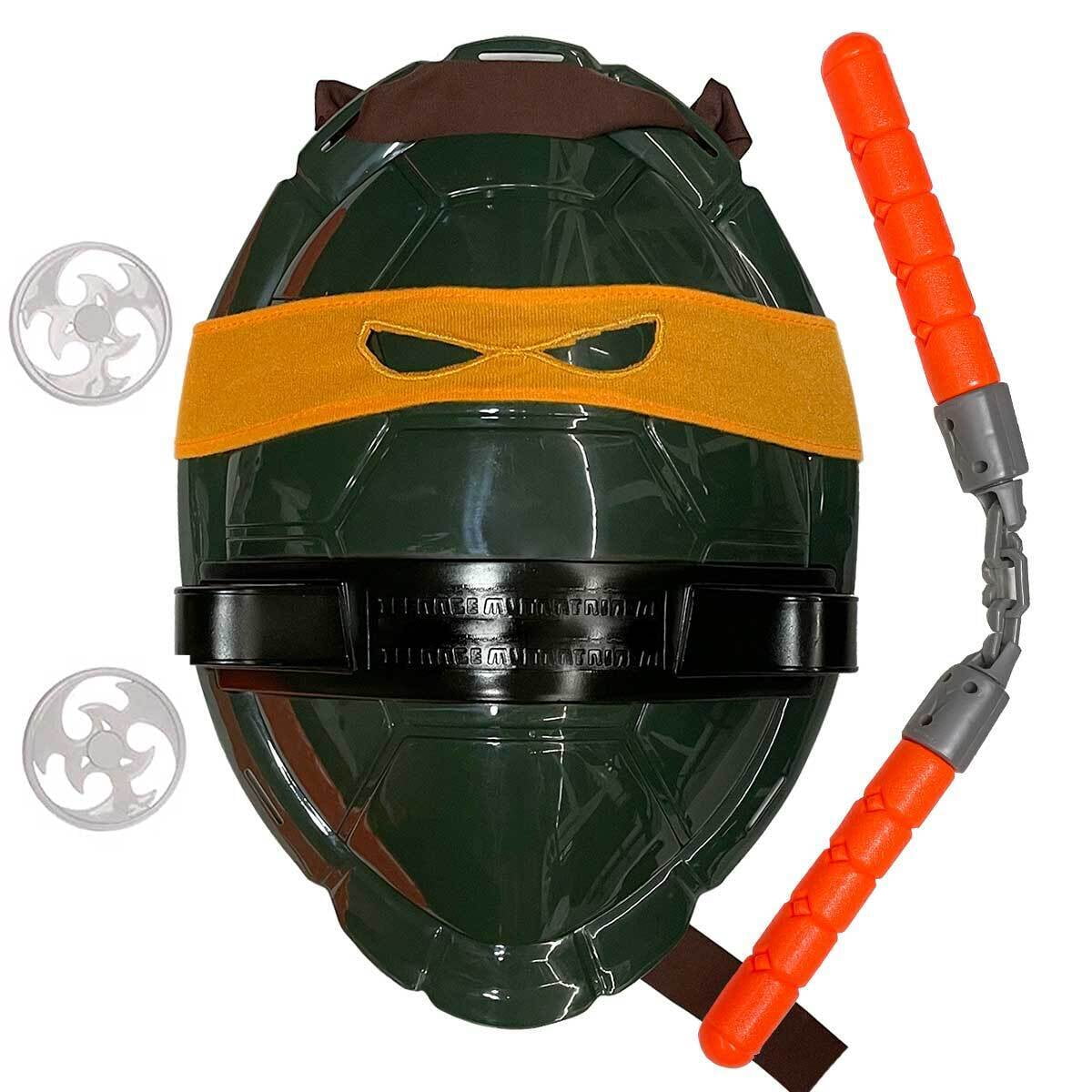 Cosplay Ninja turtle Costume Shell and weapon Superhero for Kids Boys ...