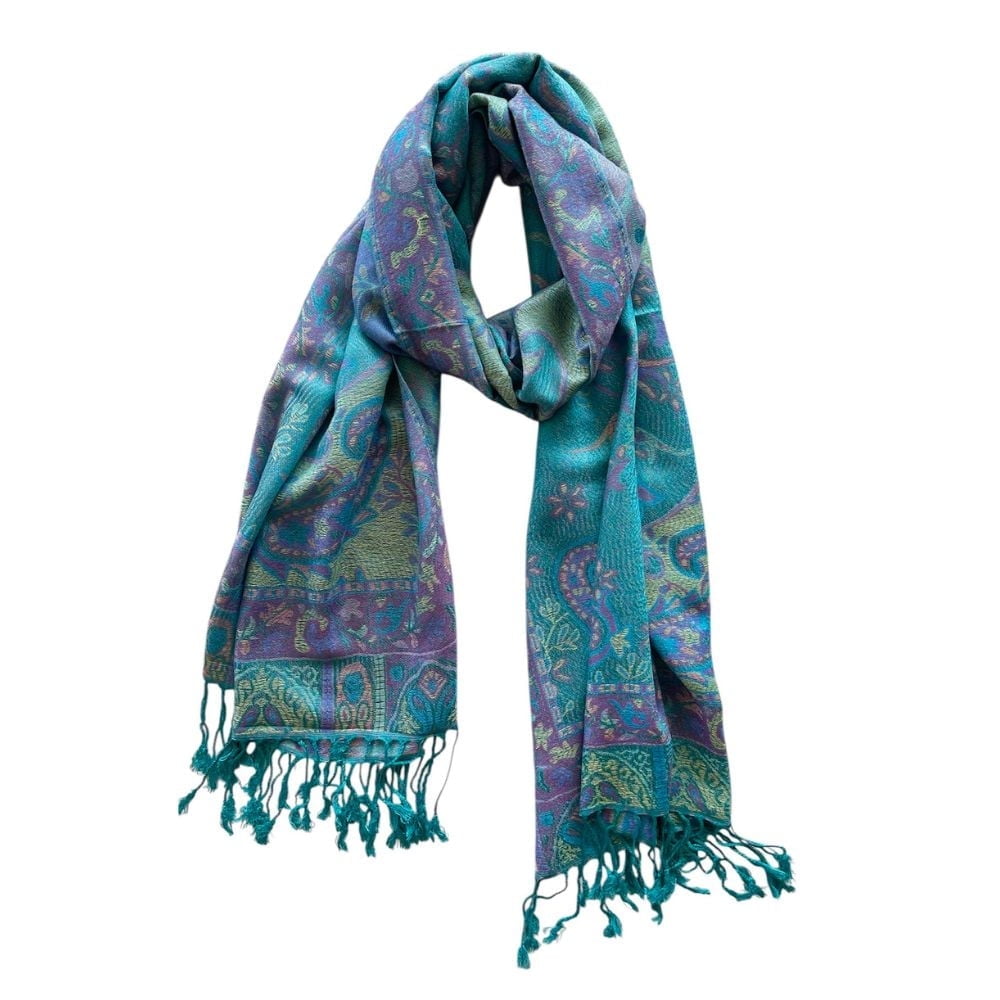 CosplaySpa Exquisite Paisley Pashmina Shawl - Luxurious Silk Scarf for ...