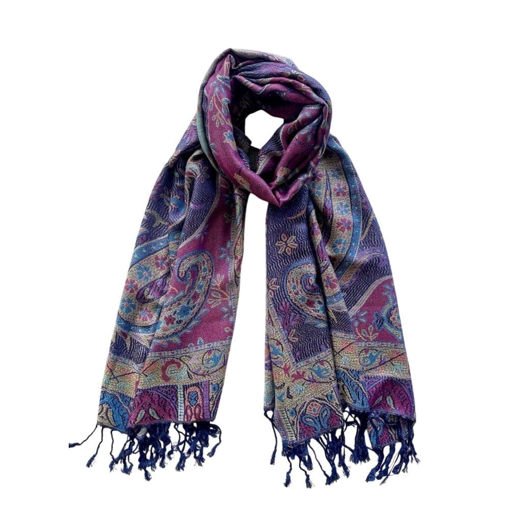 CosplaySpa Exquisite Paisley Pashmina Shawl - Luxurious Silk Scarf for ...