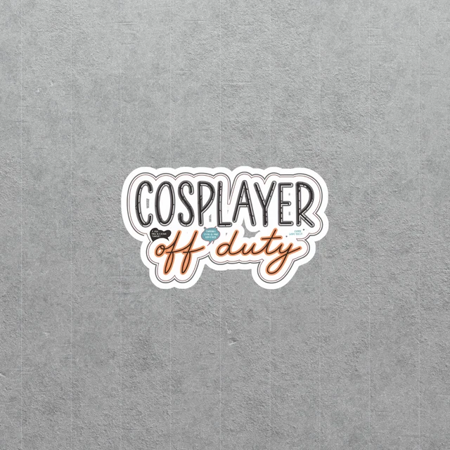 Cosplayer Off Duty Sticker - Anime Manga Comic Con Giftphone Decal ...