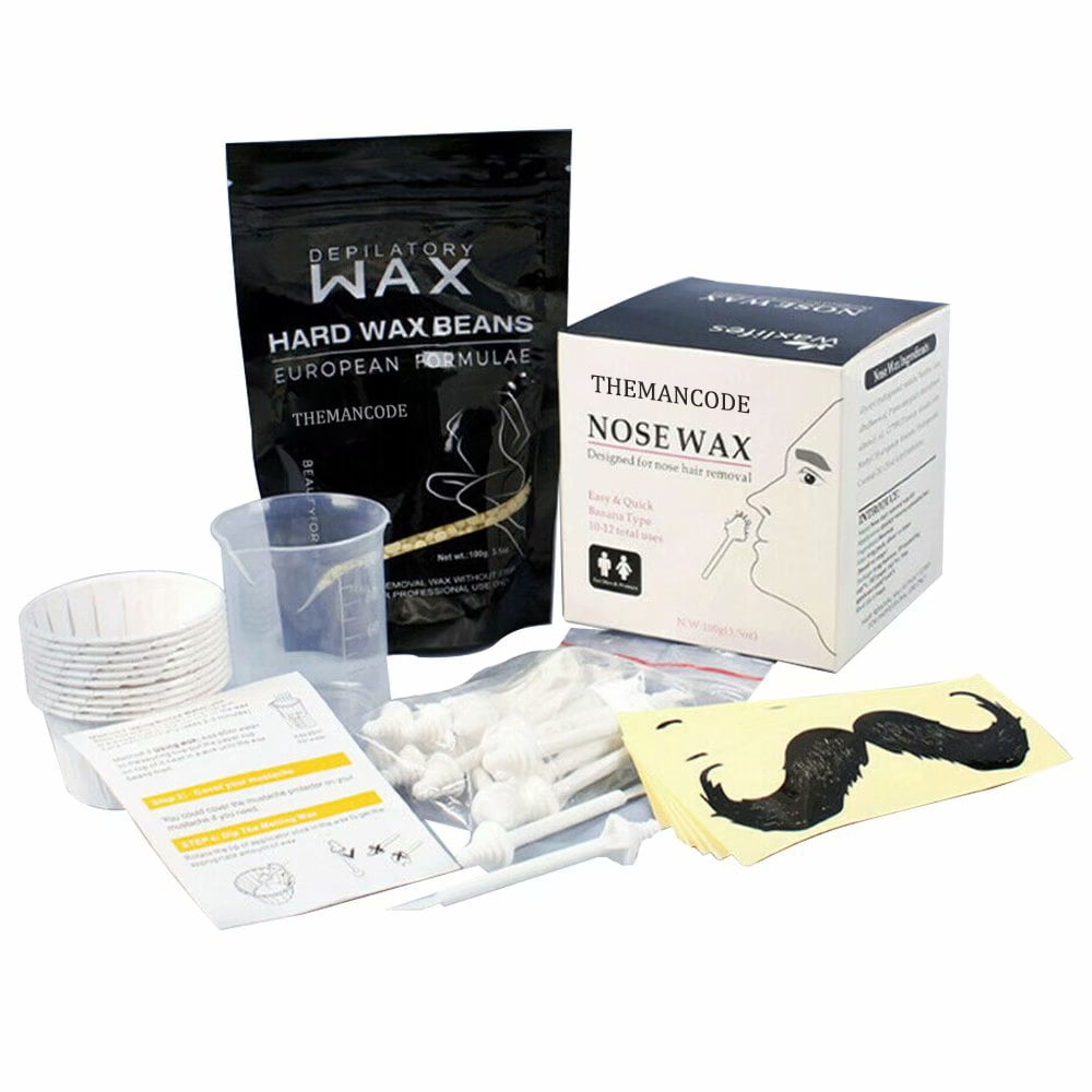Cosprof Nose Wax Kit, 100g Wax Beads, 20 Applicators, Nose Hair Waxing ...