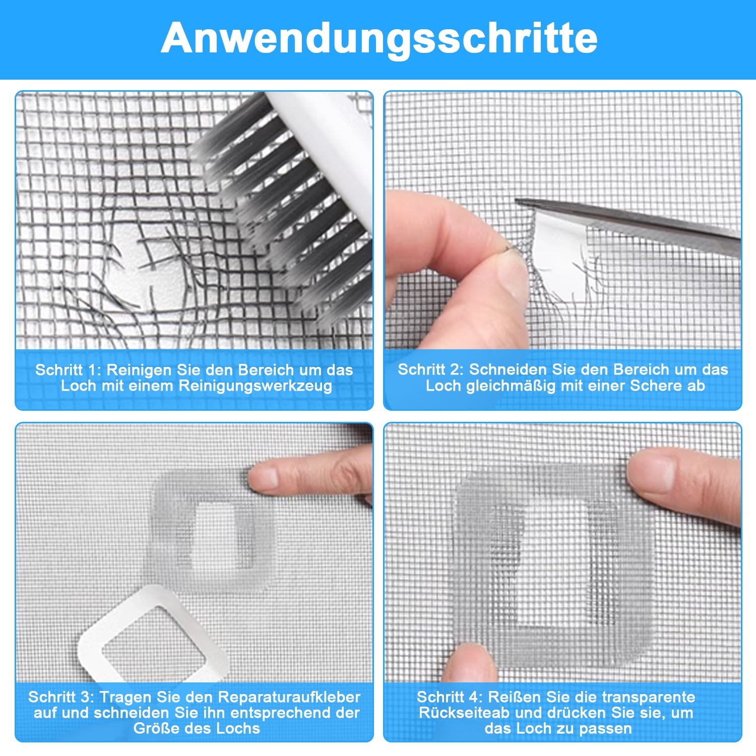 Cost-Effective Fiberglass Mesh Window Screen Repair Kit, Self-Adhesive ...