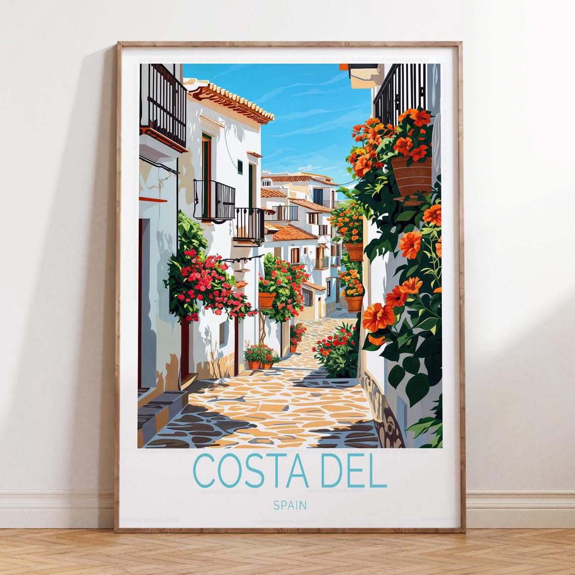 Costa Del Sol Spain Mediterranean Coast Wall Art, Unframed Paper Print ...