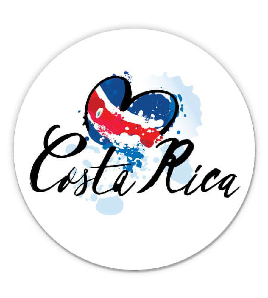 Costa Rica - 5" Vinyl Sticker - For Car Laptop I-Pad - Waterproof Decal ...