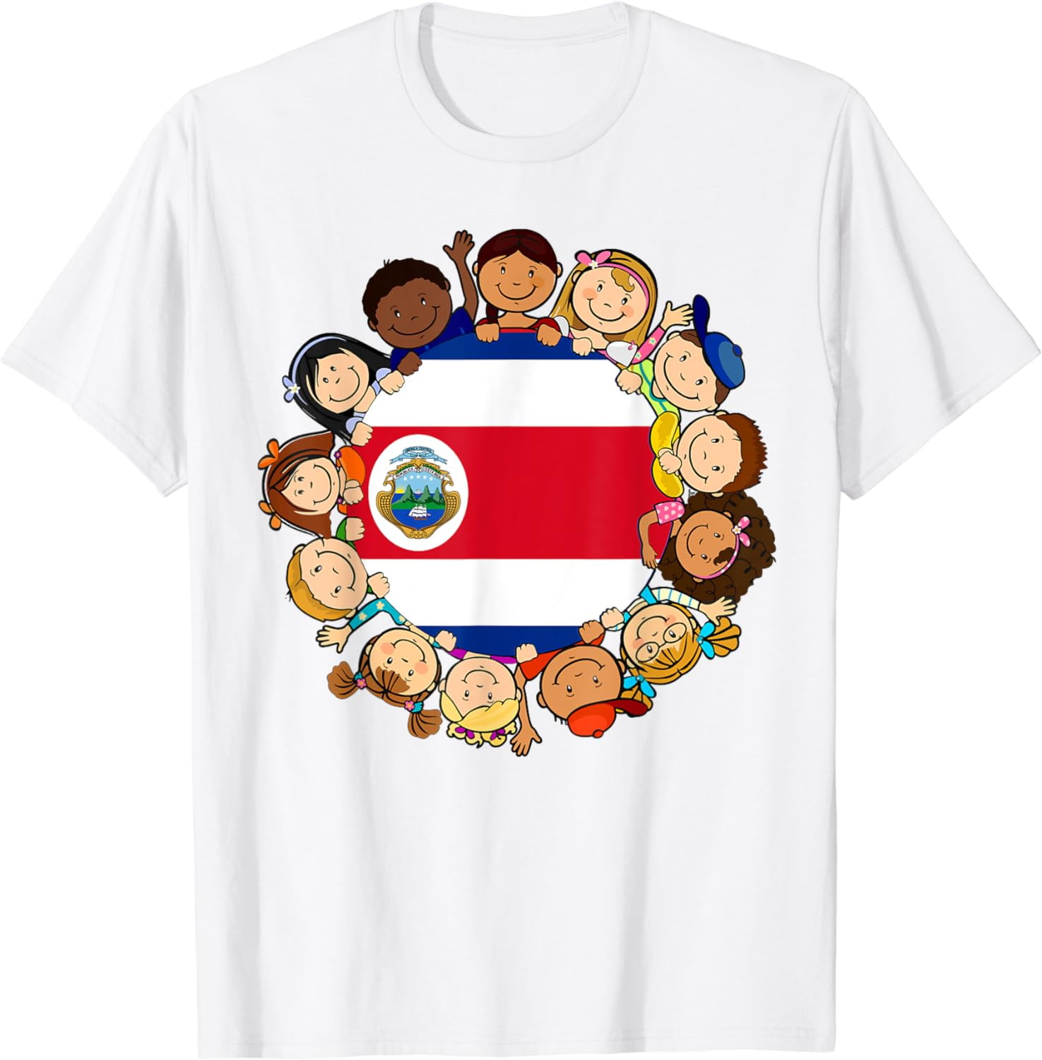Costa Rica Flag Hispanic Heritage Month Rican Kids Boy Girl T-Shirt ...