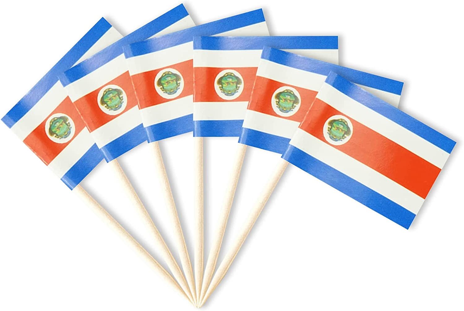 Costa Rica Flag Costa Rican Small Toothpick Flag Decor Mini Cupcake ...
