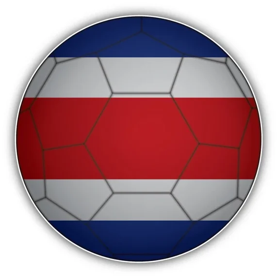 Costa Rica Flag Soccer Ball Car Sticker Phone Decal Water Bottle ...