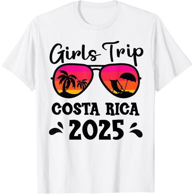 Costa Rica Girls Trip 2025 Vacation Group Weekend Party T-Shirt ...