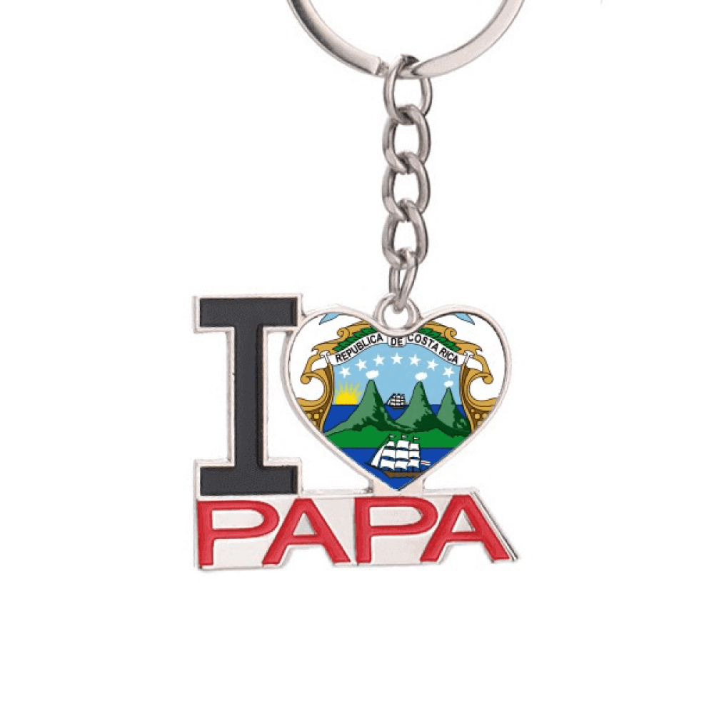 Costa Rica National Emblem Country Keychain Metal Keyring Holder Love ...