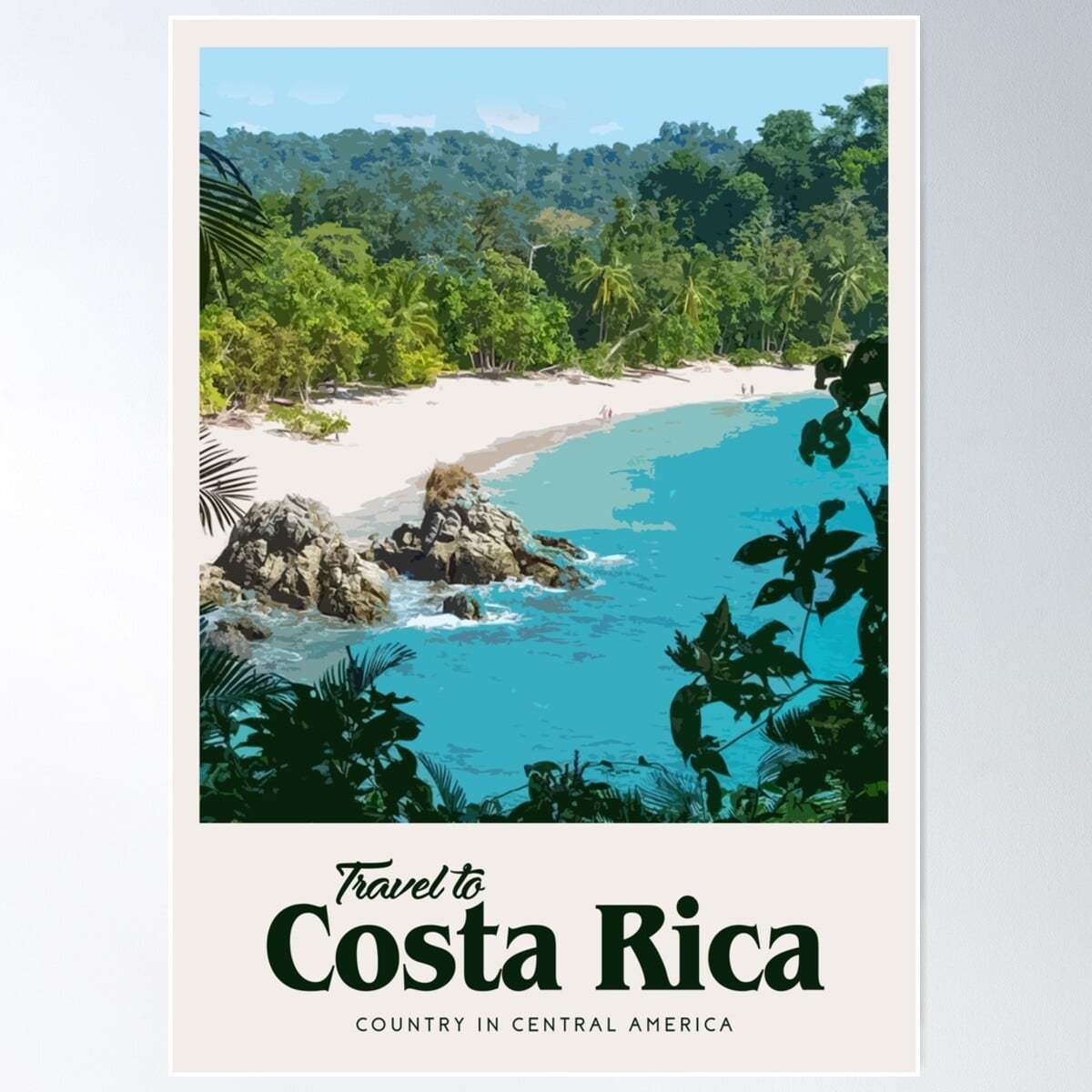 Costa Rica Poster Wall Art, Modern Wall Decor For Living Room Bedroom ...