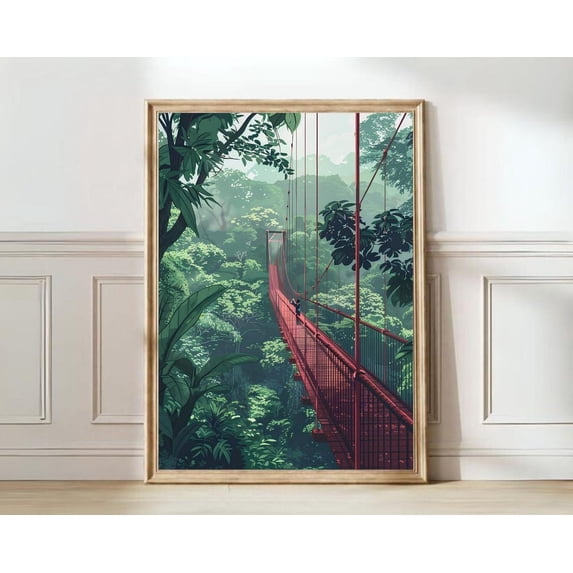 Costa Rica Print Costa Rica Illustration Rainforest Print Nature Print ...