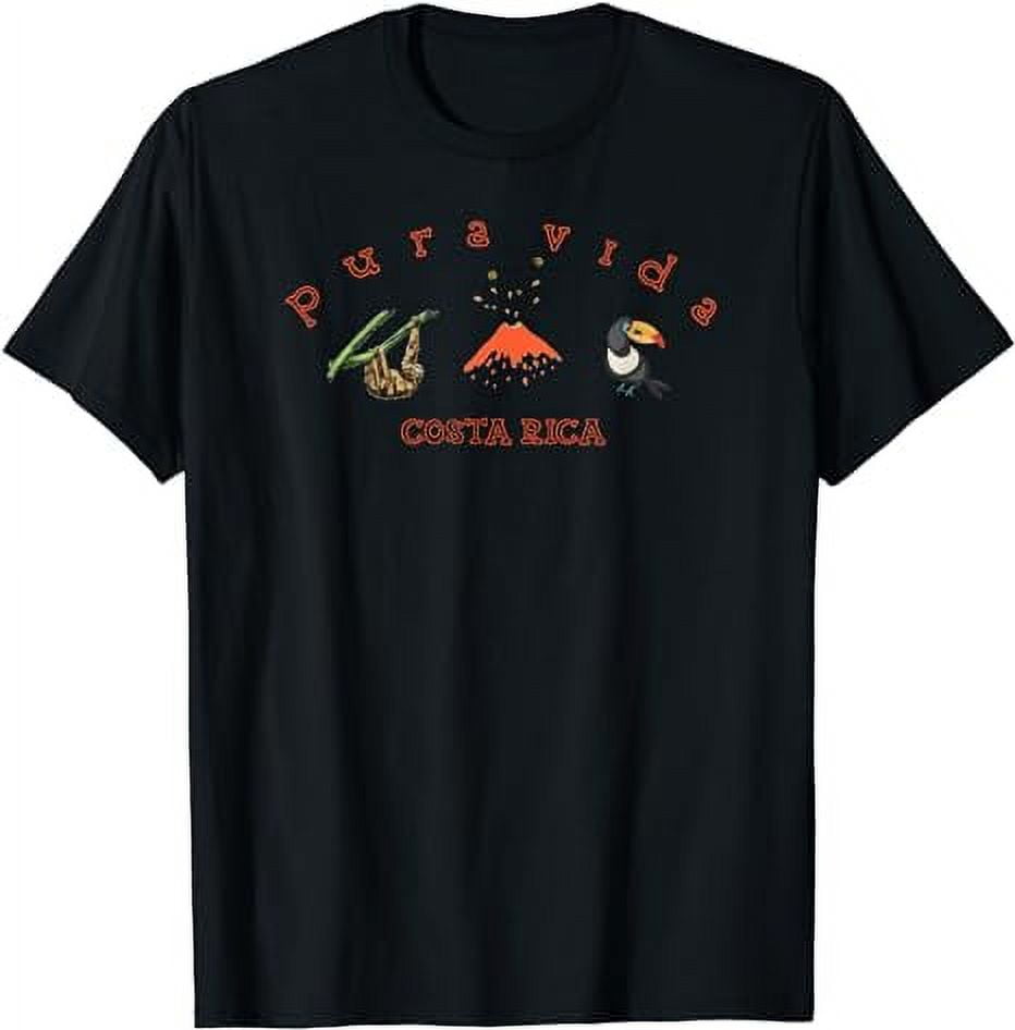 Costa Rica Sloth Volcano Toucan Souvenir T-Shirt - Walmart.com