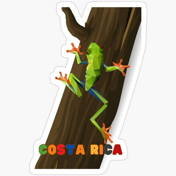 Costa Rica Sticker Phone Decal Water Bottle Stickers Car Decals, Laptop ...