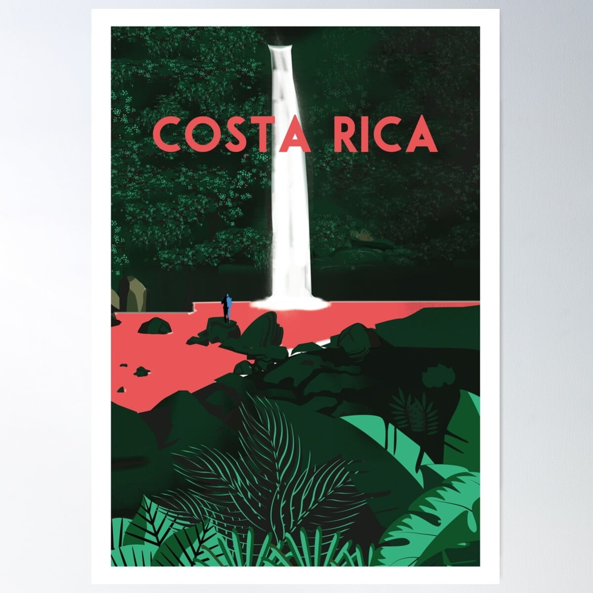 Costa Rica Travel Poster Poster Wall Art, Modern Wall Decor For Living ...