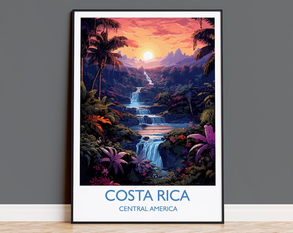 Costa Rica Travel Print, Travel Poster Of Costa Rica, Central America ...