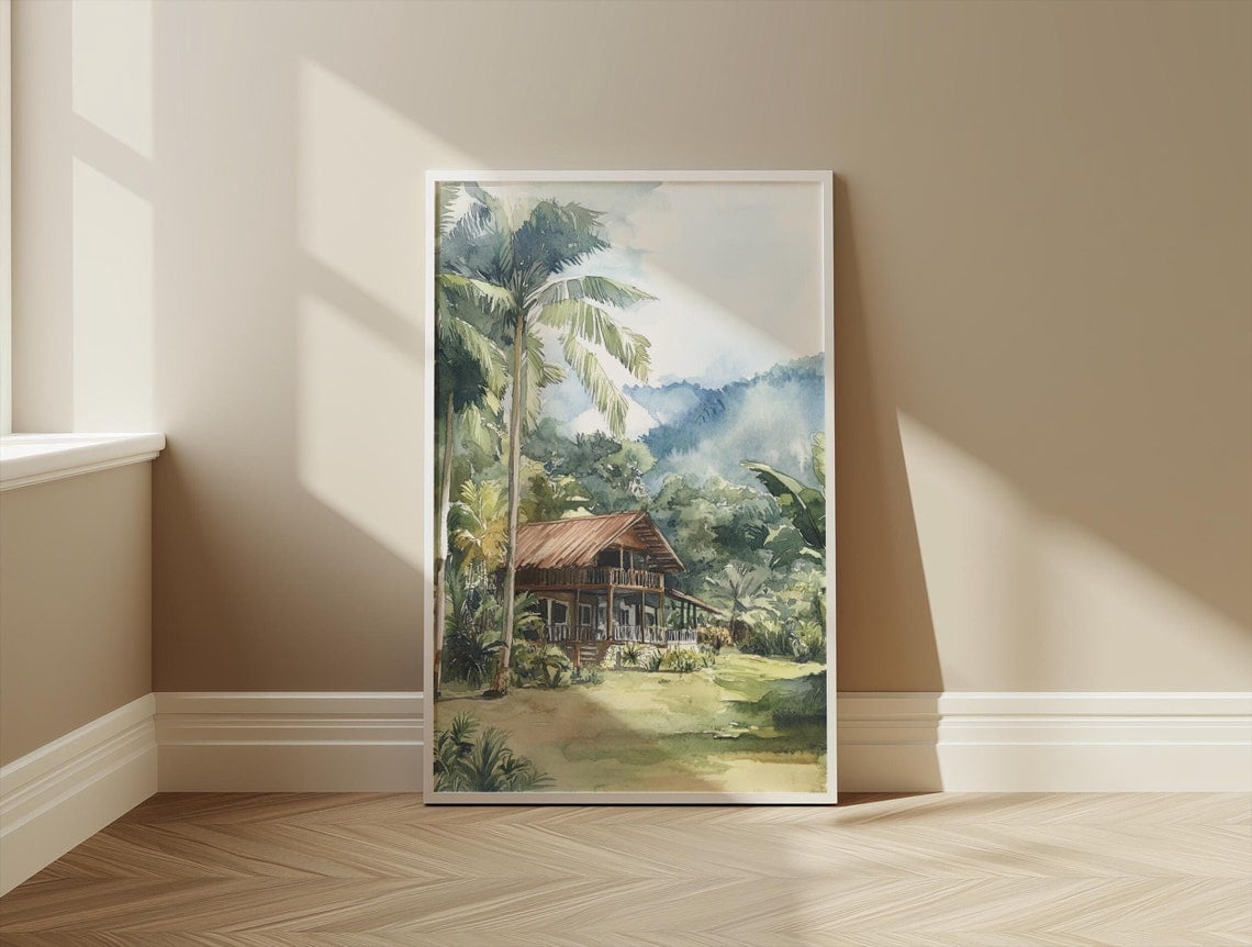 Costa Rica Vintage Wall Art Home Decor Quality Poster Poster, Stretched ...