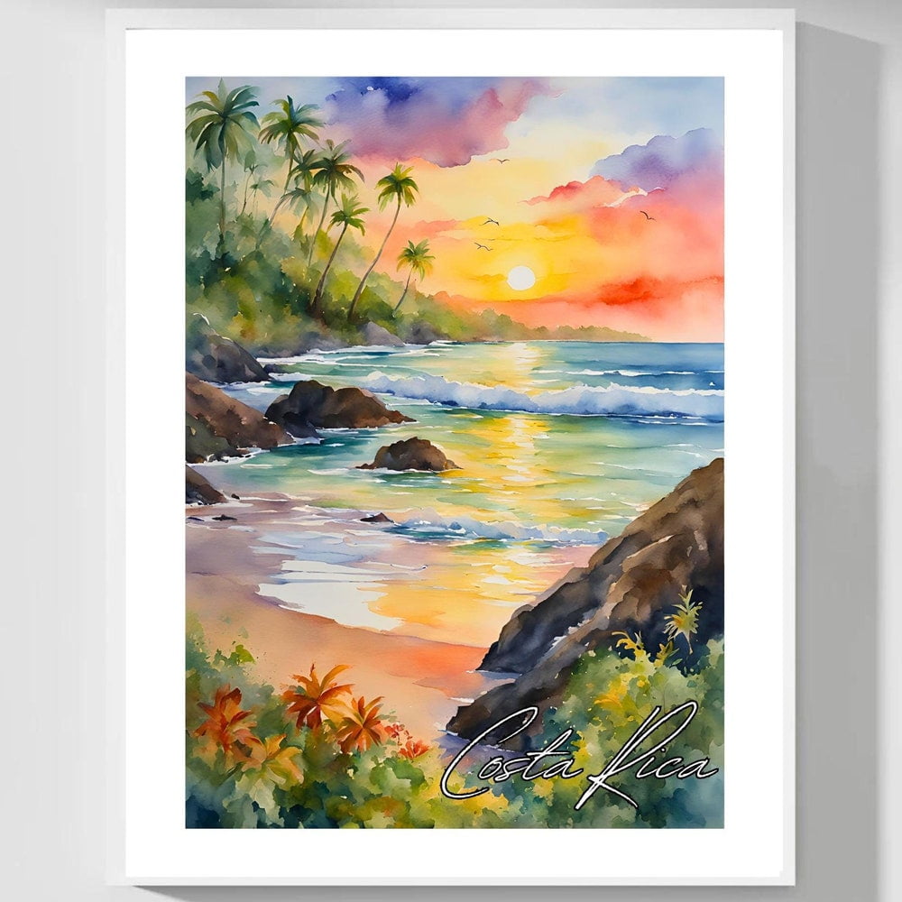 Costa Rica Wall Art, Costa Rica Poster, Tropical Beach Wall Art Print ...