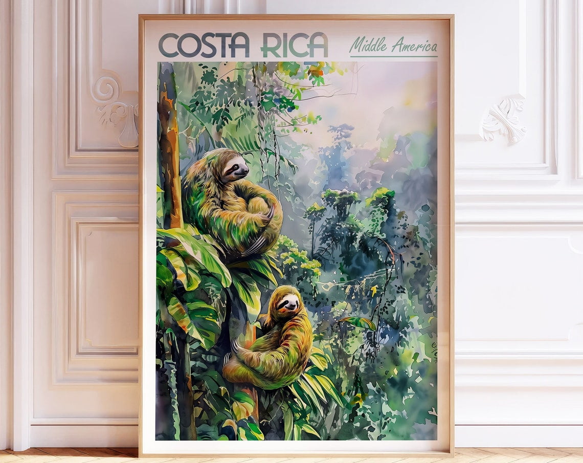 Costa Rica Watercolor Poster - World Cities Wall Art - Middle America ...
