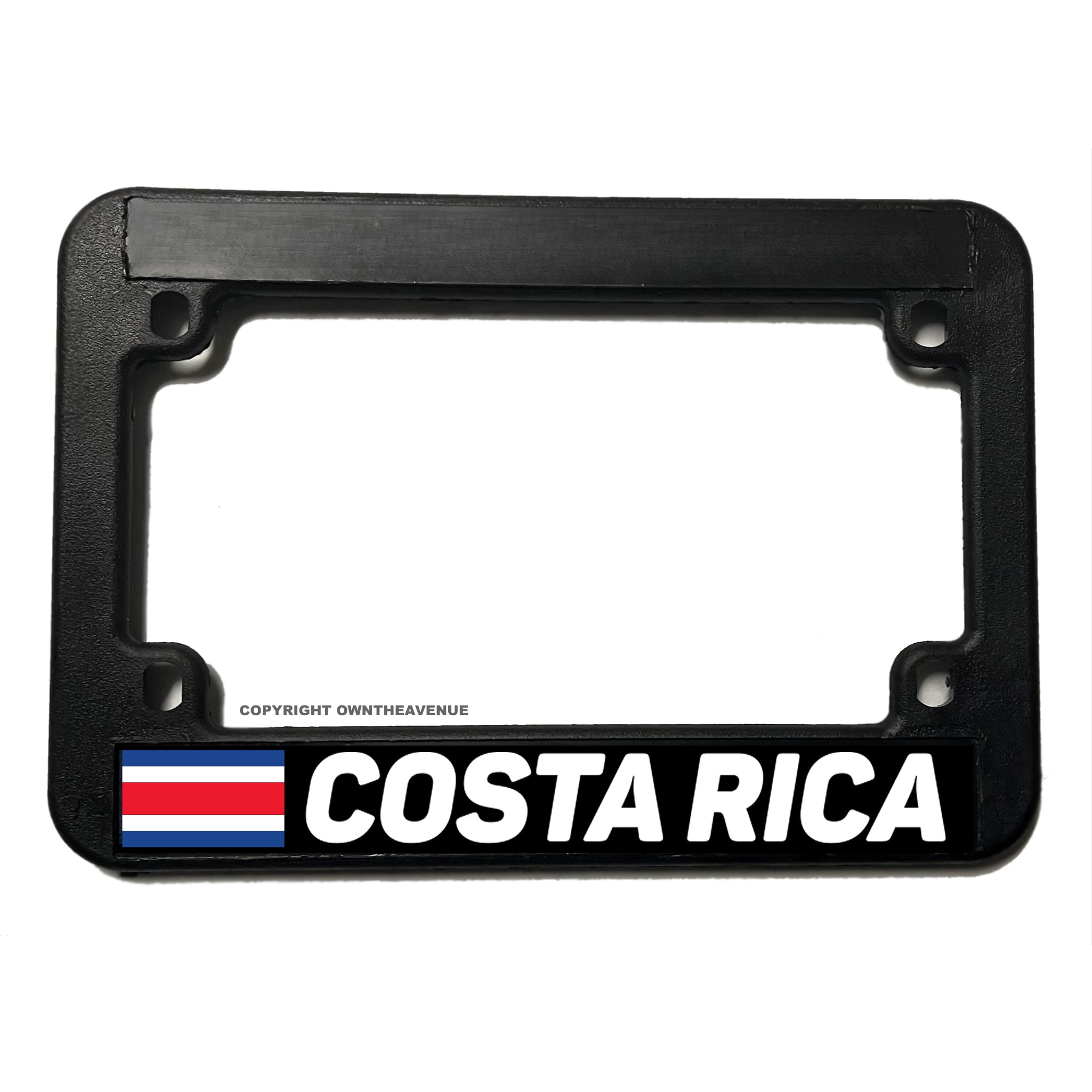 Costa Rica World Country Flag Motorcycle License Plate Frame - Walmart.com
