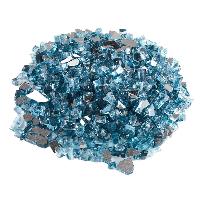 Costaelm Hampshire Tempered Fire Pit Glass in Azuria Blue Reflective ...
