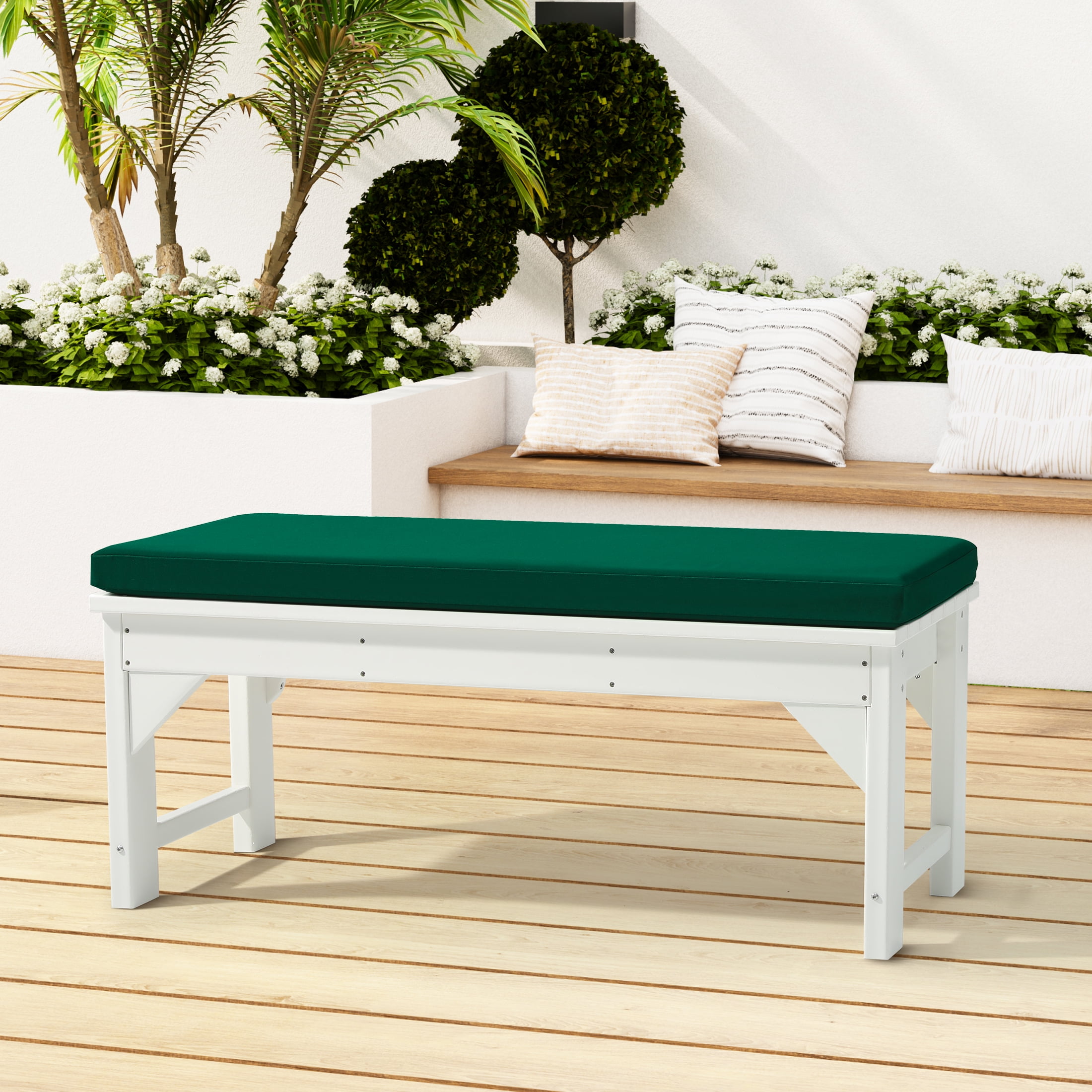 Costaelm Harmony Outdoor Patio Bench Seat Cushion, 39 x 18, Green ...
