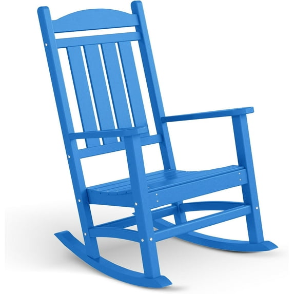 Costaelm Oversized Outdoor Rocking Chair, High Back Porch Rocker Chair ...