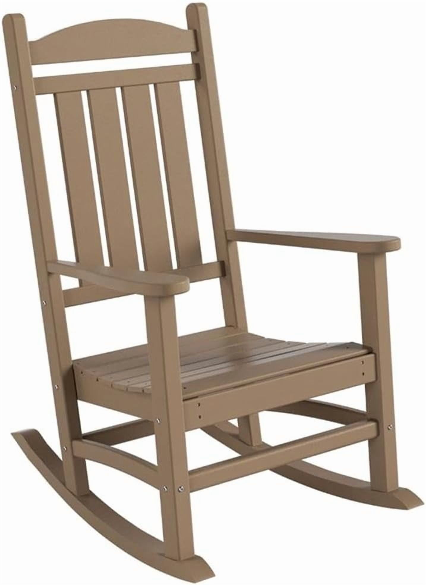 Costaelm Oversized Outdoor Rocking Chair, High Back Porch Rocker Chair ...