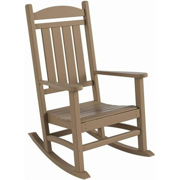 Costaelm Oversized Outdoor Rocking Chair, High Back Porch Rocker Chair ...
