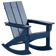 GARDEN Classic Plastic Adirondack Porch Rocking Chair, Navy Blue ...